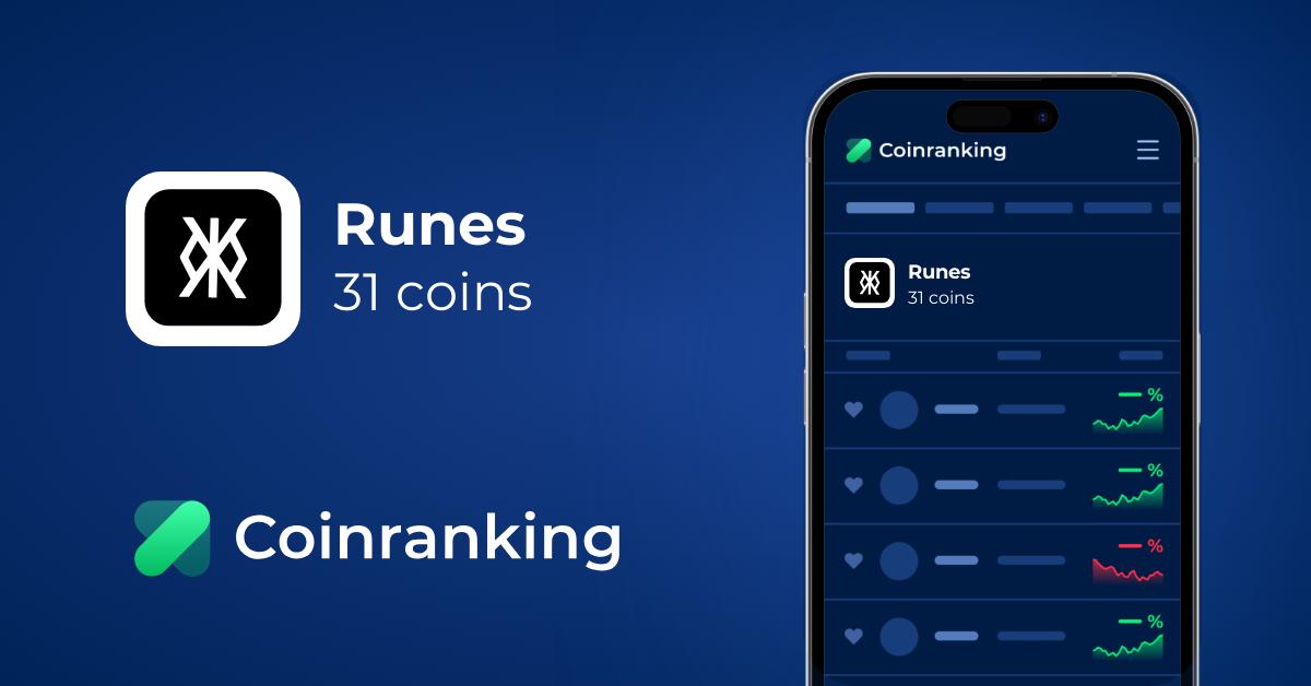 Bitcoin Runes Tokens - Top 50 List | Coinranking
