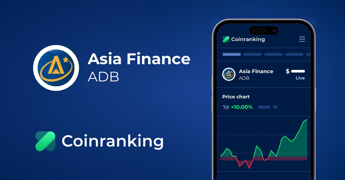 ADB $0.0288 - Asia Finance Price & Chart | Coinranking