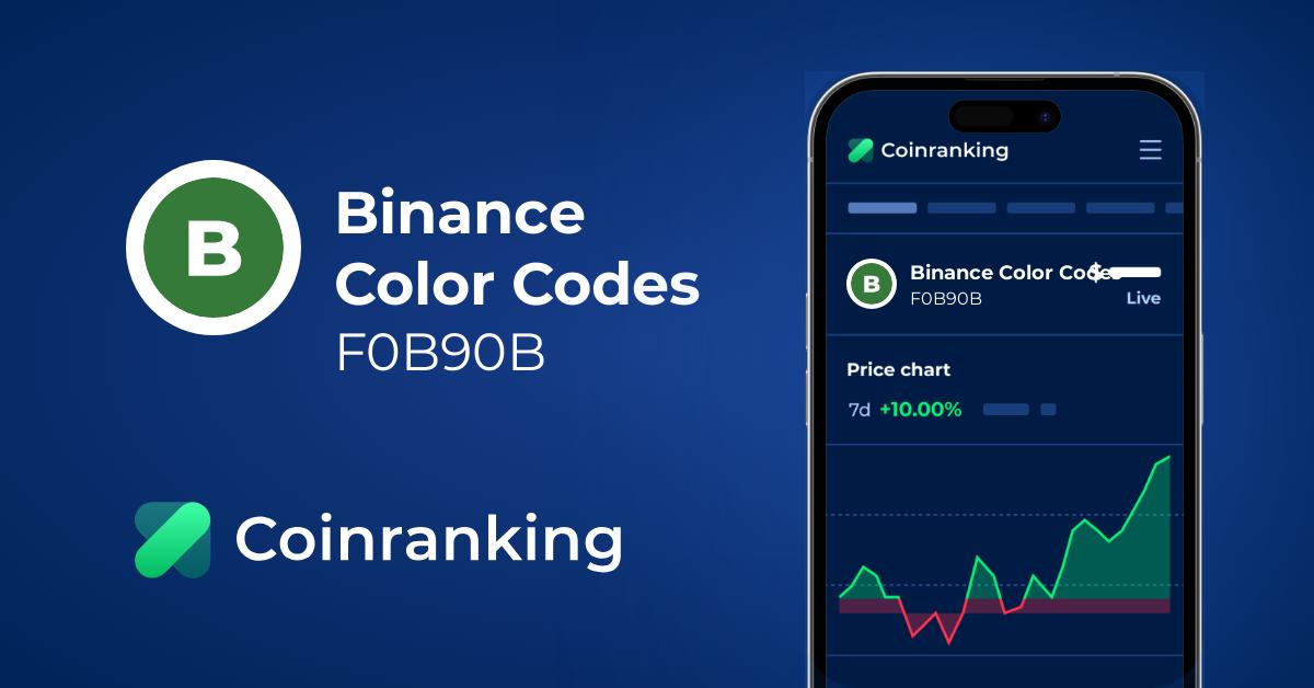 F0B90B $0.00599 - Binance Color Codes Price & Chart | Coinranking