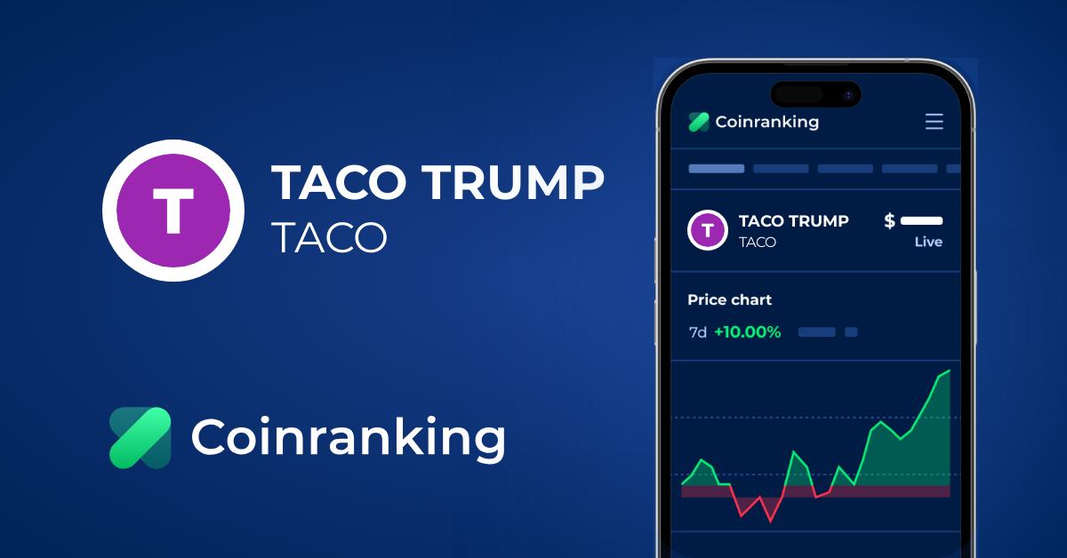 TACO $0.0000147 - TACO TRUMP Price & Chart | Coinranking