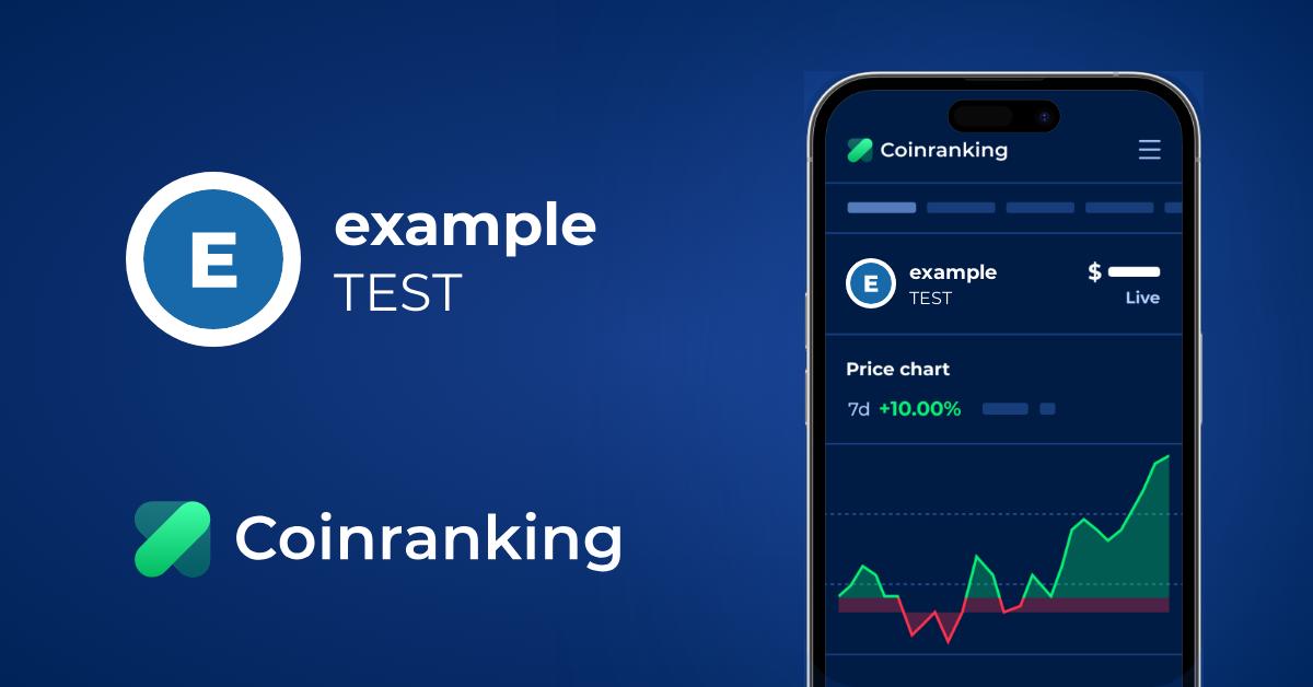 TEST $0.0₅950 - example Price & Chart | Coinranking