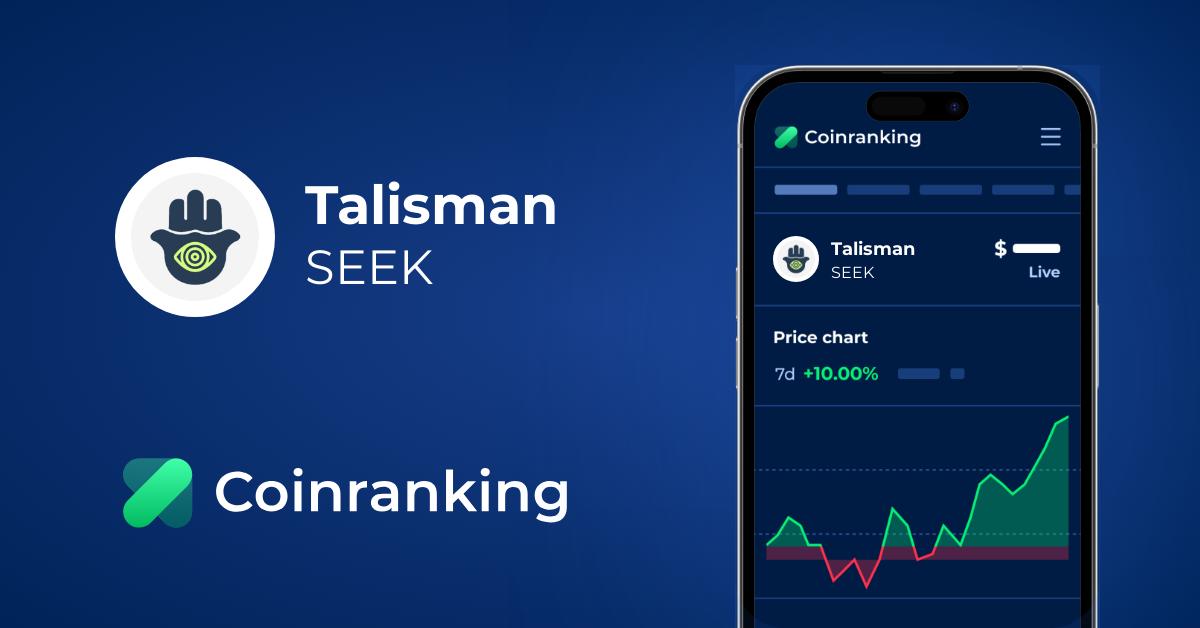 Talisman Price (SEEK) in USD - Live Updates | Coinranking