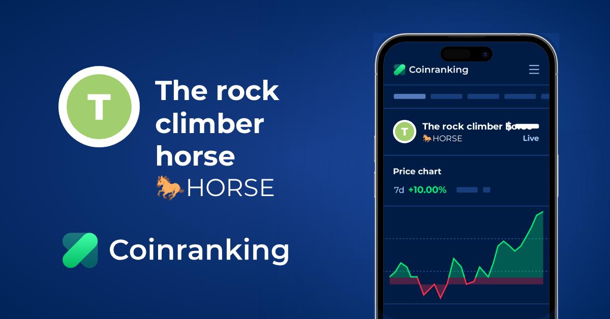 🐎HORSE $0.0₈397 - The rock climber horse Price & Chart | Coinranking