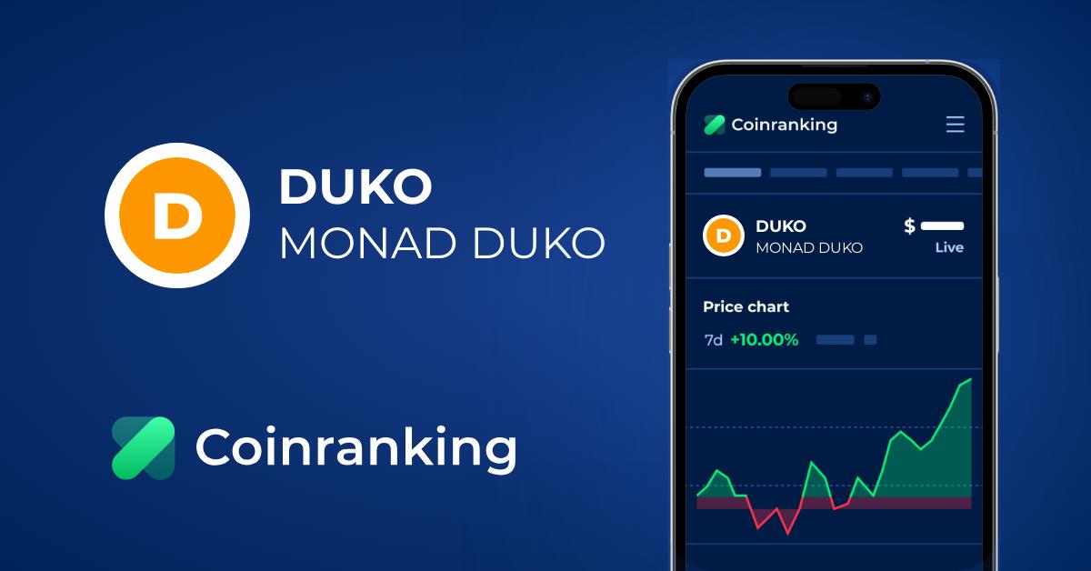 MONAD DUKO $0.0₈210 - DUKO Price & Chart | Coinranking