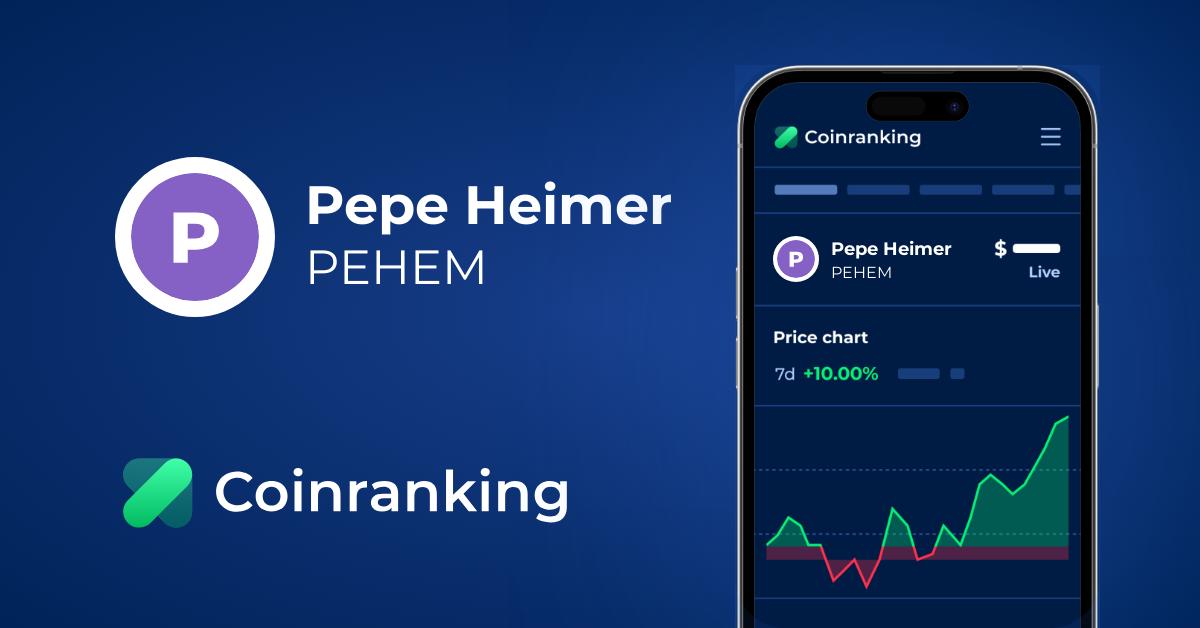PEHEM $0.000316 - Pepe Heimer Price & Chart | Coinranking