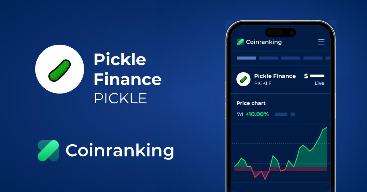 Pickle Finance Price (PICKLE) in USD - Live Updates | Coinranking