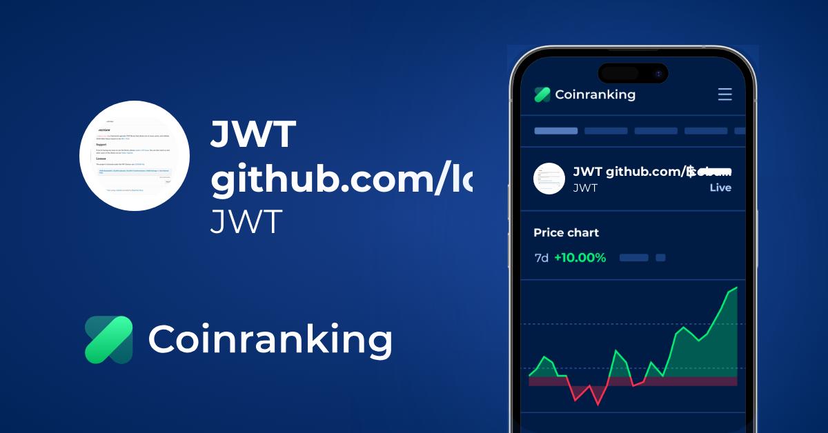 JWT $0.0₅497 - JWT github.com/lcobucci/JWT Price & Chart | Coinranking