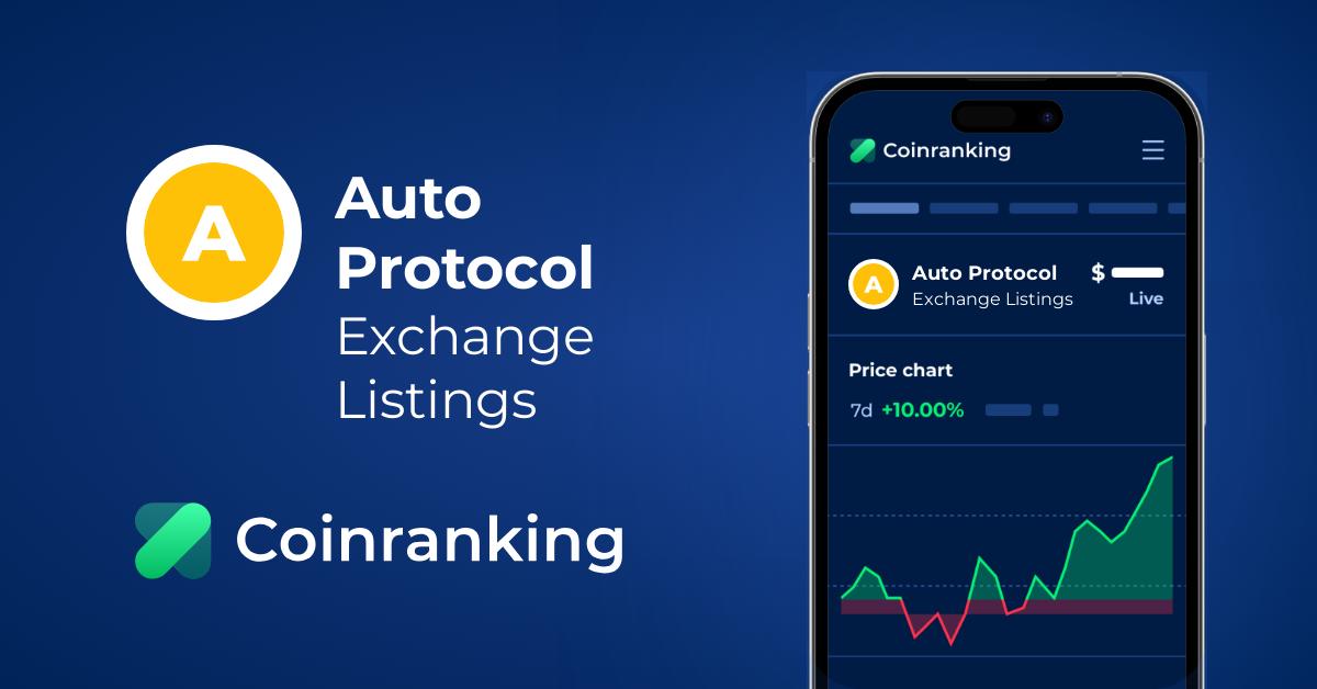 Exchange Listings of Auto Protocol (AUPR) | Coinranking