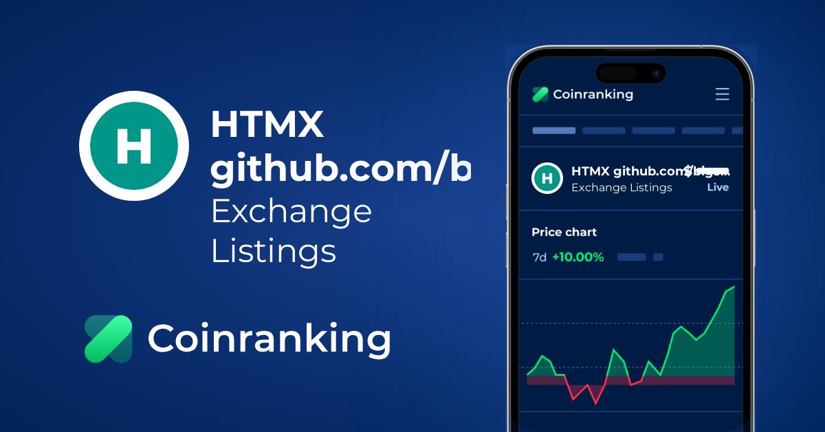 Exchange Listings of HTMX github.com/bigskysoftware/HTMX (HTMX) | Coinranking