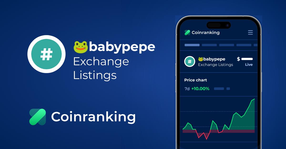 Exchange Listings of 🐸babypepe (🐸babypepe) | Coinranking