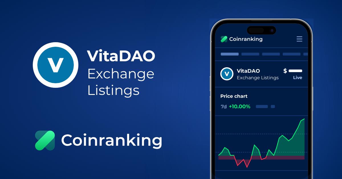 Exchange Listings of VitaDAO (VITA) | Coinranking