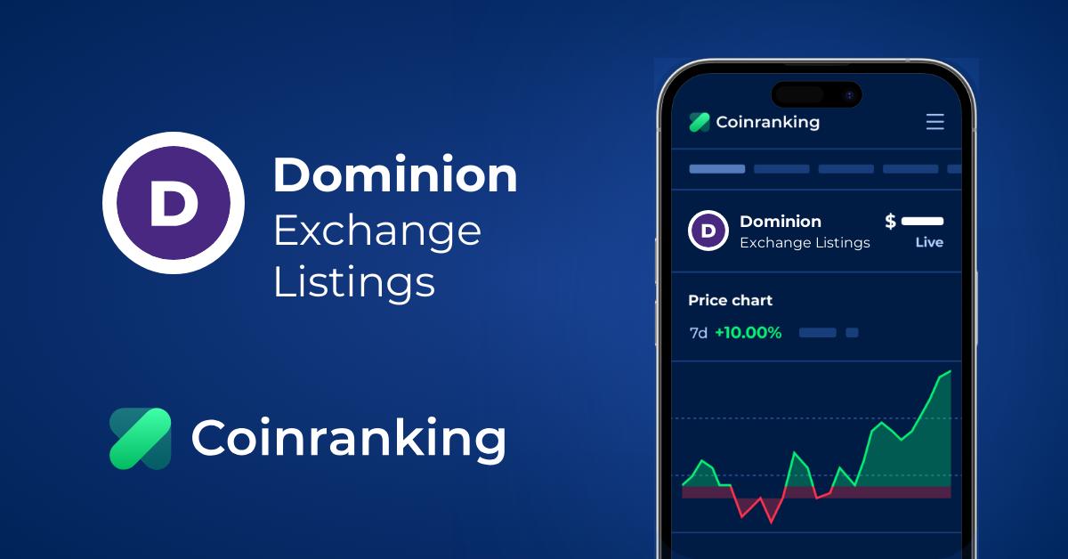 Exchange Listings of Dominion (DOM) | Coinranking