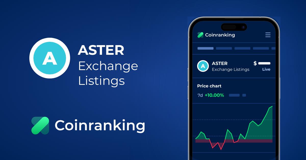 Exchange Listings of ASTER (ASTER) | Coinranking