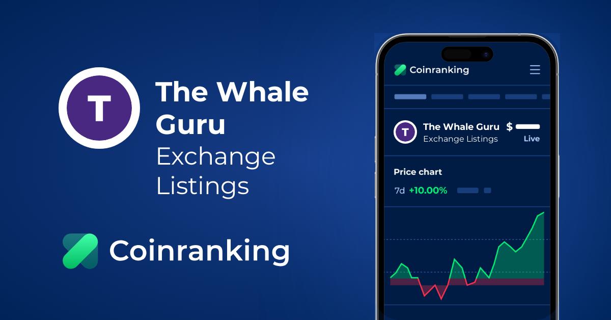 Exchange Listings of The Whale Guru (WhaleGuru) | Coinranking