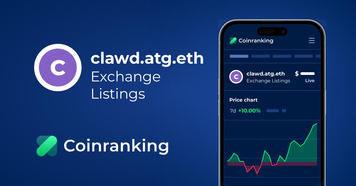 Exchange Listings of clawd.atg.eth (CLAWD) | Coinranking