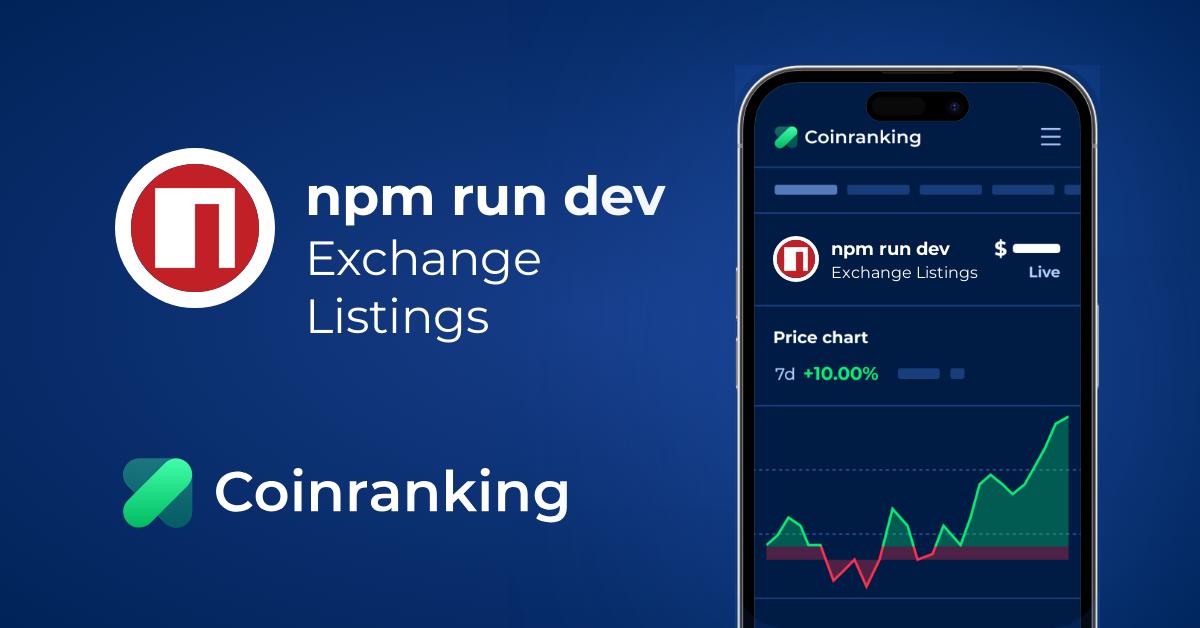 Exchange Listings of npm run dev (NPM) | Coinranking