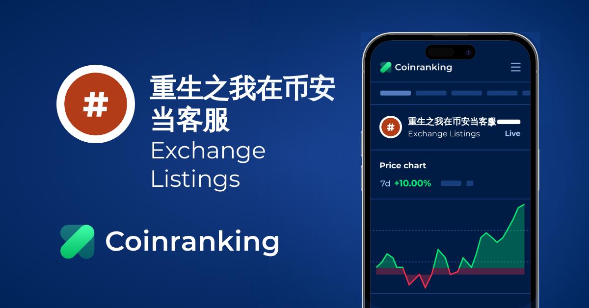 Exchange Listings of 重生之我在币安当客服 (重生之我在币安当客服) | Coinranking