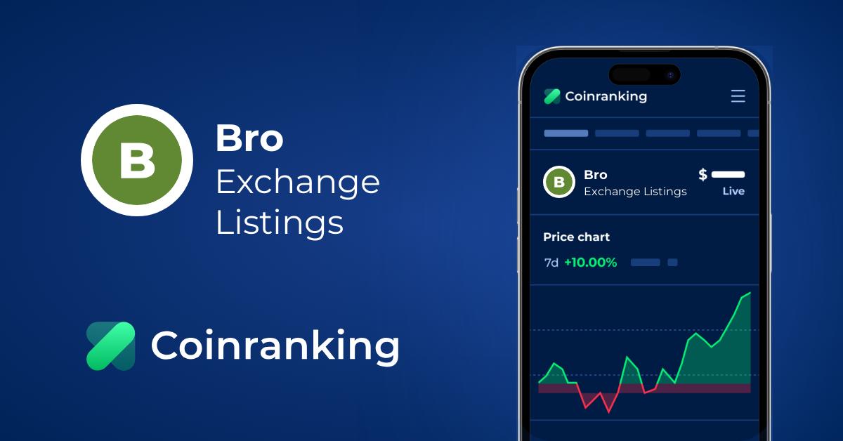 Exchange Listings of Bro (BRO) | Coinranking