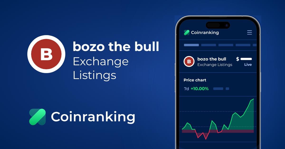 Exchange Listings of bozo the bull (bozo) | Coinranking