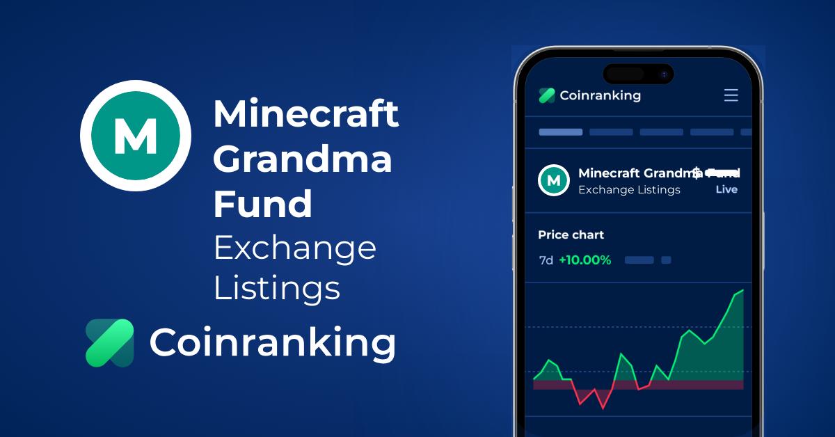 Exchange Listings of Minecraft Grandma Fund (Grandma) | Coinranking