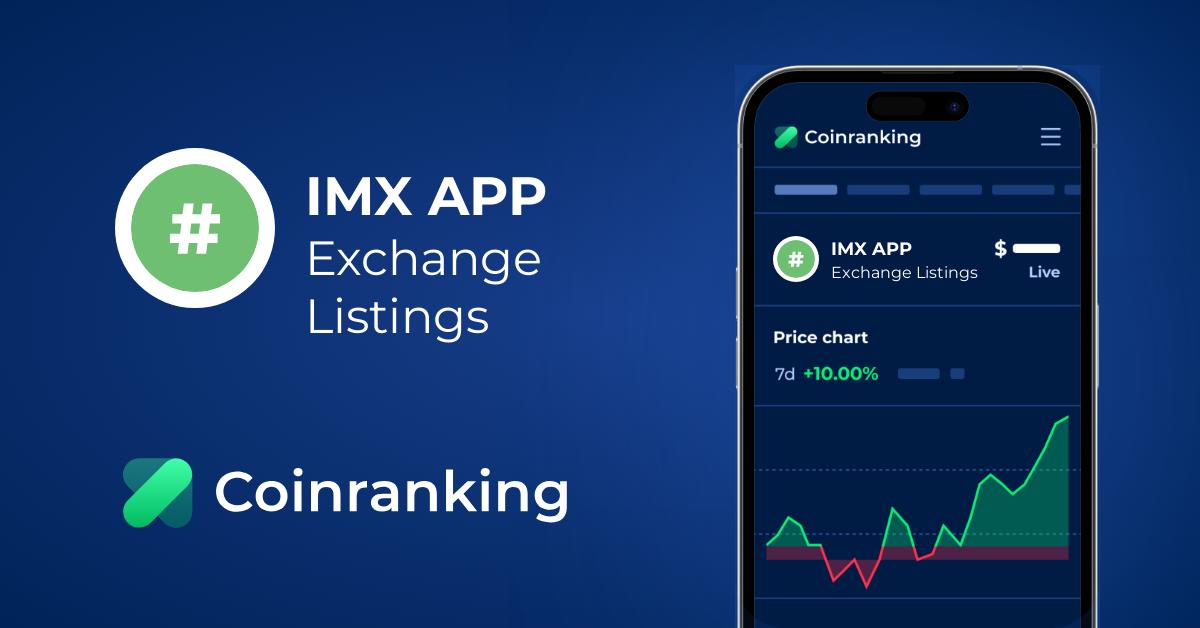 Exchange Listings of IMX APP (IMX ) | Coinranking