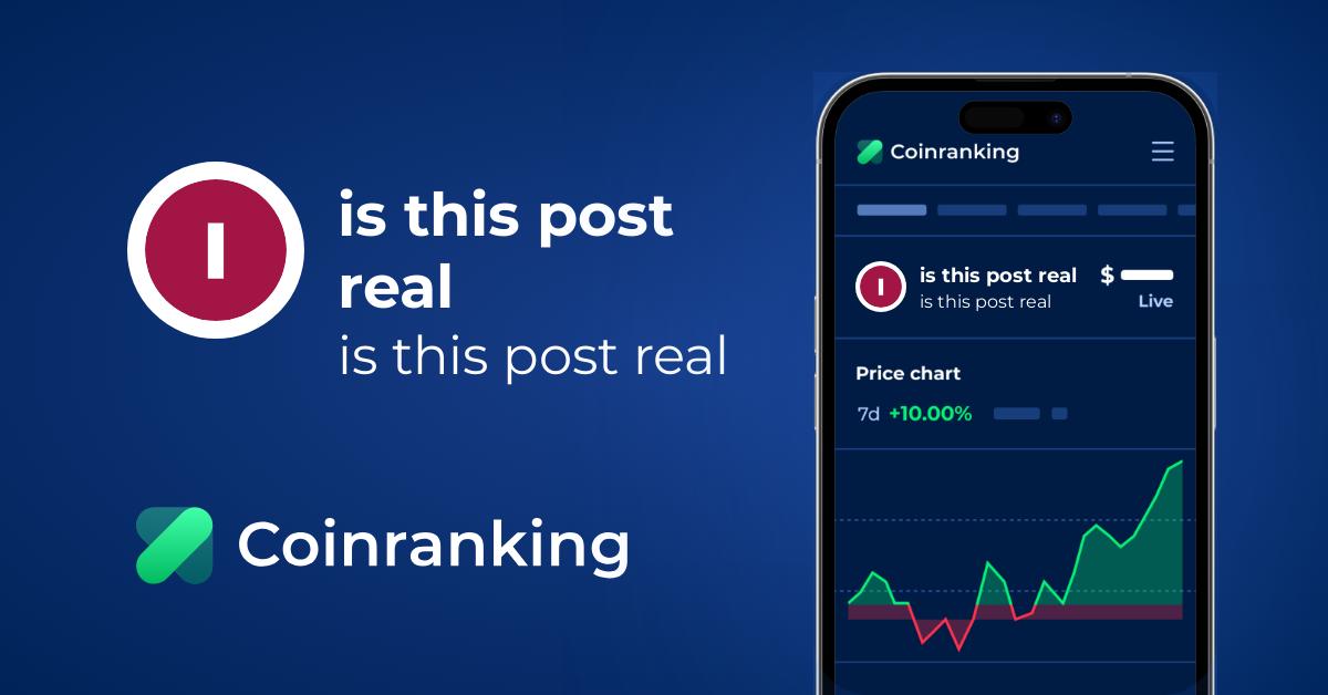 is this post real $0.0₅403 - is this post real Price & Chart | Coinranking