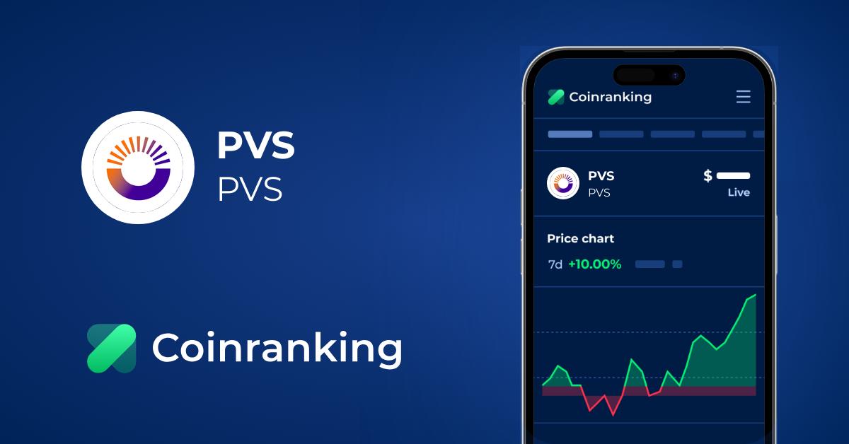 PVS Price (PVS) in USD - Live Updates | Coinranking
