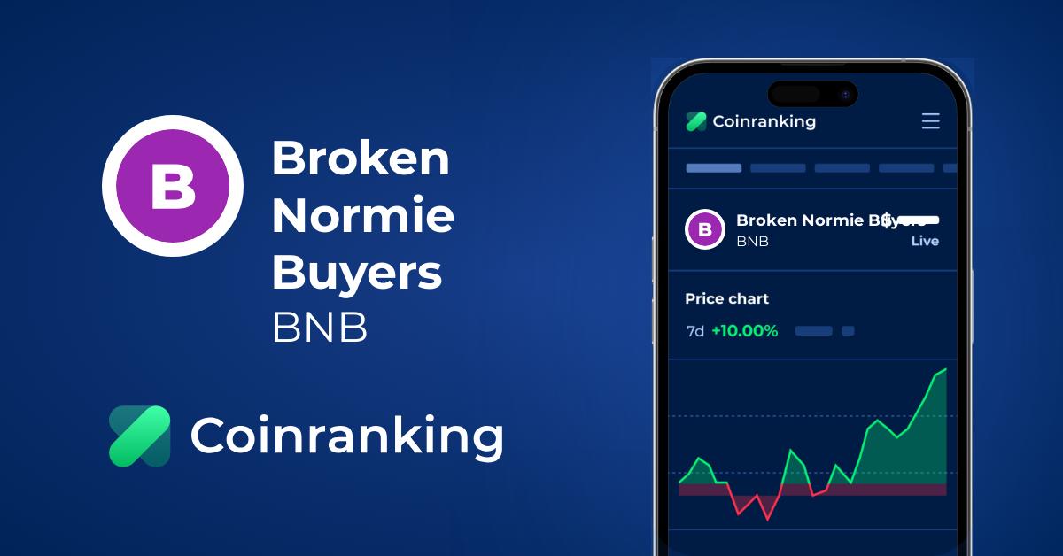BNB $0.000387 - Broken Normie Buyers Price & Chart | Coinranking