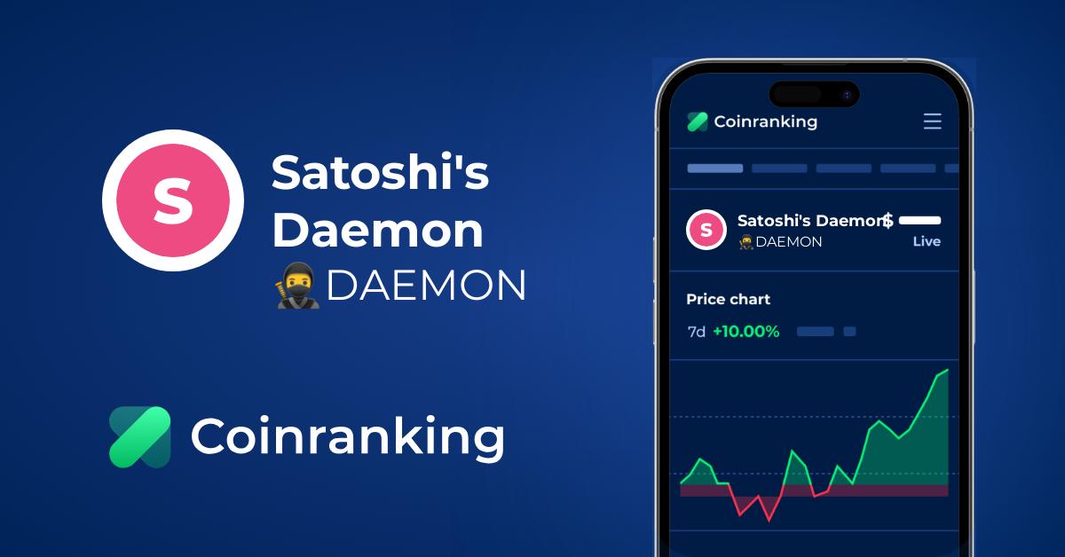 🥷DAEMON $0.0₈254 - Satoshi's Daemon Price & Chart | Coinranking