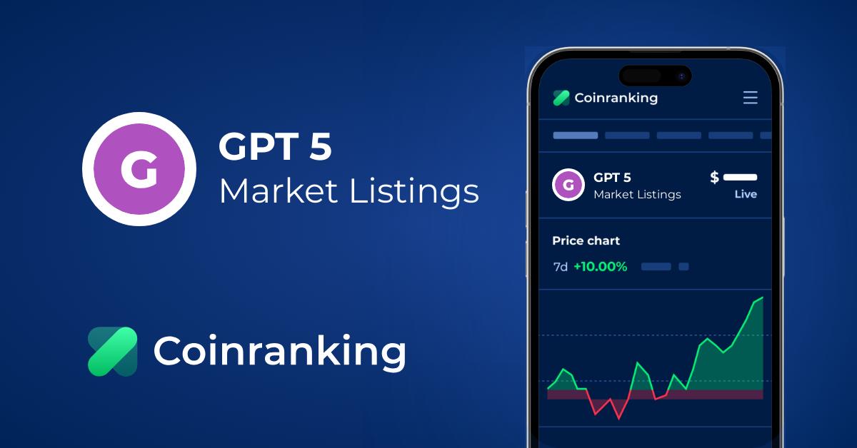 Market Listings of GPT 5 (GPT) | Coinranking