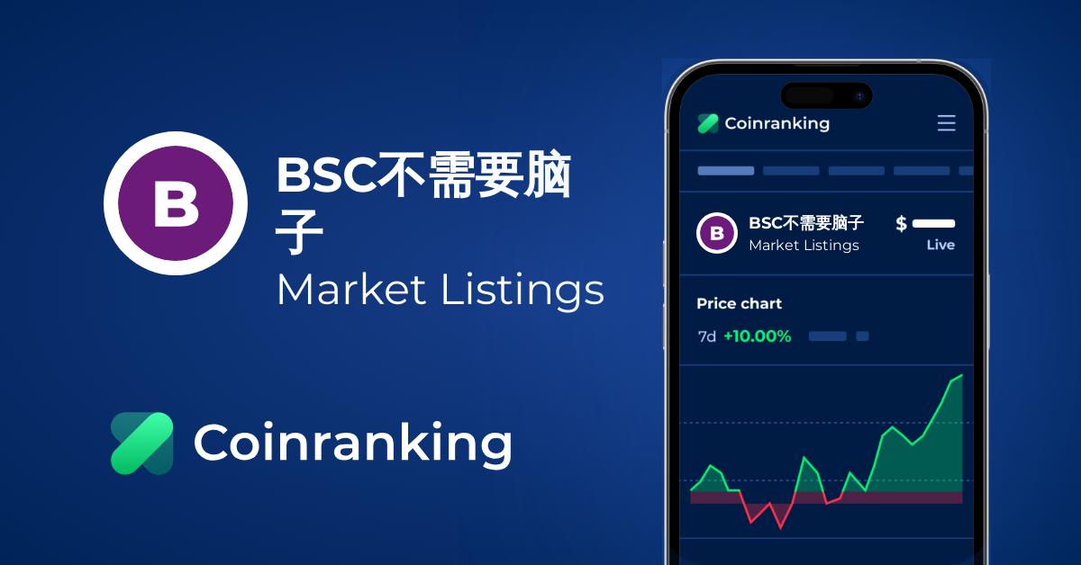 Market Listings of BSC不需要脑子 (傻福) | Coinranking