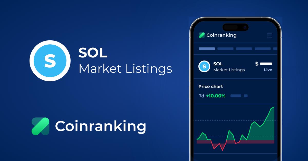 Market Listings of SOL (SOL) | Coinranking
