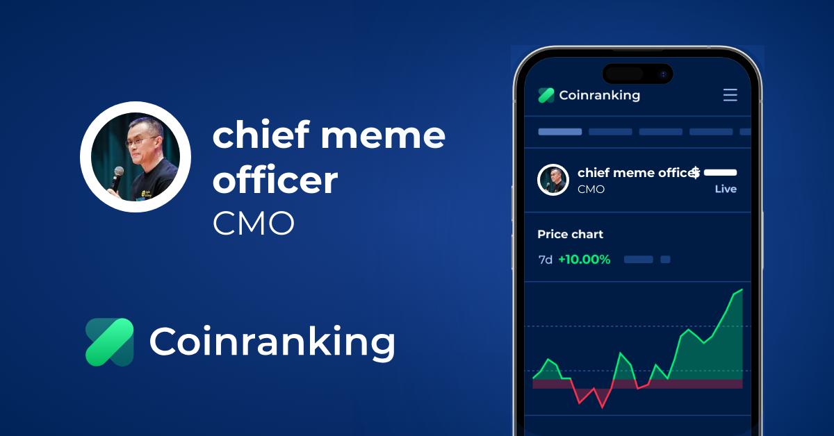 CMO $0.0000464 - chief meme officer Price & Chart | Coinranking