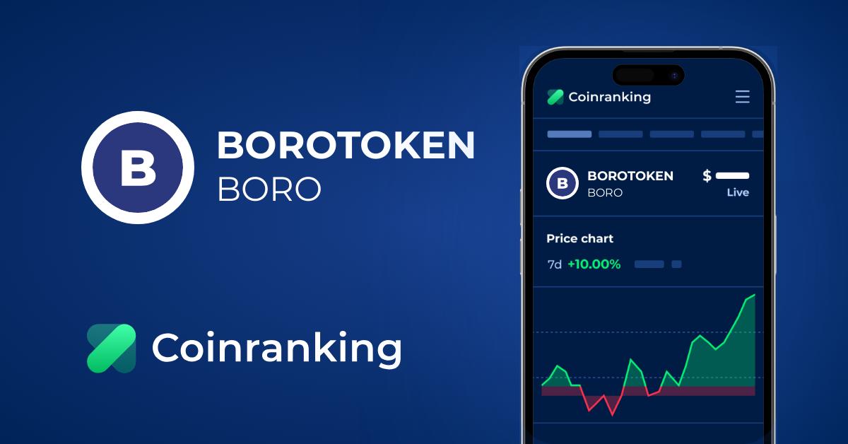 BOROTOKEN Price (BORO) in USD - Live Updates | Coinranking