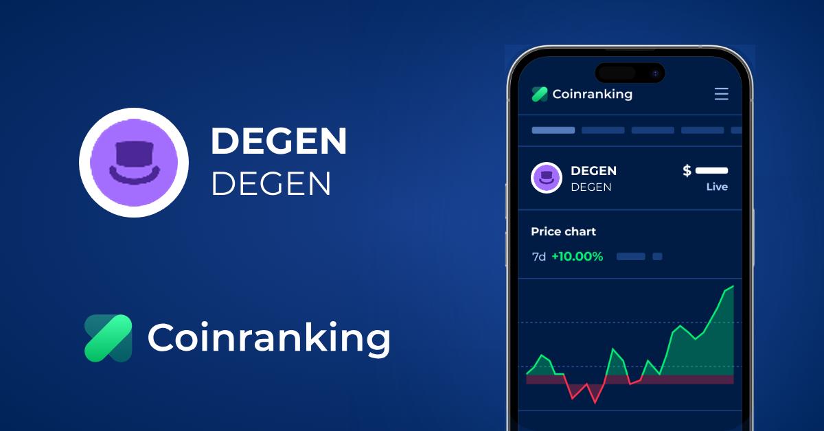 DEGEN Price (DEGEN) in USD - Live Updates | Coinranking